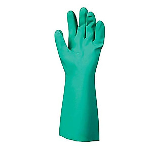SHOWA 727-09 Nitrile Unlined Chemical Resistant Glove, Large (Pack of 12 Pairs),Light Green