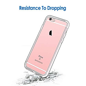 JETech Case for iPhone 6 and iPhone 6s, Non-Yellowing Shockproof Phone Bumper Cover, Anti-Scratch Clear Back (Clear)