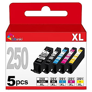 PGI-250XL CLI-251XL 250 251 XL Ink Cartridge for Canon PIXMA MX922 MX920 IX6820 MG7520 IP8720 MG5520 MG5420 IP7220 MG6320 Printer Ink Cartridge Replacement for Canon Ink 250 and 251 Cartridges Combo