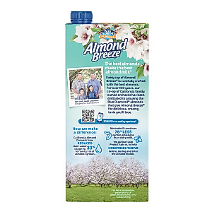 Almond Breeze Dairy Free Almondmilk Blend, Almond Coconut, Unsweetened Original, 32 Fl Oz (Pack of 12)