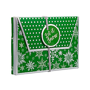 Fifth Ave Kraft Christmas Gift Card Holder Boxes with Foil Hot Stamp (Set of 6)