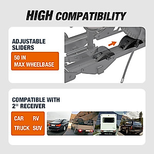 Young Electric Bike Rack, 2023 Version E-Bike Rack Hitch for Cars, Trucks, Minivans, SUVs with 2 Inches Receiver, Fits up to 5 Inches Fat Tire