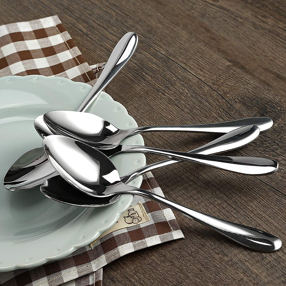 Eslite 12-Piece Tablespoons,Stainless Steel Extra-Large Dinner Spoons Set,7.8-Inches