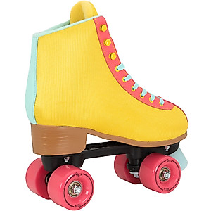Lenexa Dottie Roller Skates - Indoor/Outdoor Roller Skates for Women - Roller Skates for Girls - Roller Skates for Kids (Ladies' 7, Yellow)