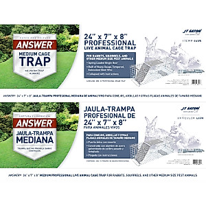 JT Eaton Answer® for Squirrels, Rabbits & Other Medium Pests, 24" x 7" x 8" Professional Live Animal Trap