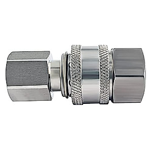 Ultimate Washer 3/8" Quick Connect Pressure Washer Male and Female Hose Adapter Set (1), Max Pressure 5000 PSI Rating, Stainless Steel