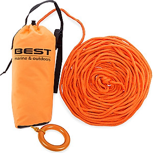 Best Marine and Outdoors Emergency Throw Rope Rescue Bag - Throwable Safety Device for Kayaking & Boating