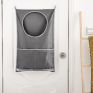 Hanging Laundry Hamper Bag, Best Choice for Holding Dirty Clothes and Saving Space, Over the Door Organizer for Dirty Clothes,Grey(2Pack)