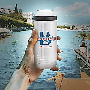 Personalized Royal Monogram Slim Can Cooler | Skinny Can Cooler | Slim Can Cooler | Can Cooler | Seltzer Slim Can | Hard Seltzer Cooler