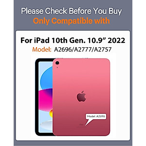 CHESONA Rugged Keyboard Case for iPad 10th Generation, Magnetic Detachable, Smart Trackpad, 15°-180° Adjustable Stand, Portrait/Landscape Dual Mode, Backlit Keyboard for iPad 10th 10.9” 2022, Gray
