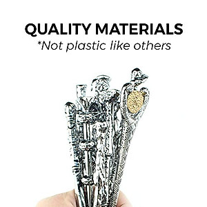 Original 10 Magical Themed Wizard Wand Makeup Brushes, Metal, Extra Durable, Soft Brushes