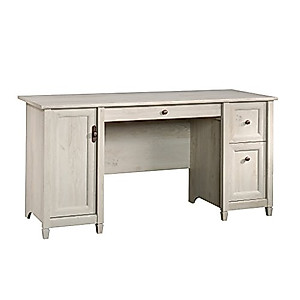 Sauder Edge Water Computer Desk, Chalked Chestnut & Costa Lateral File, Chalked Chestnut Finish