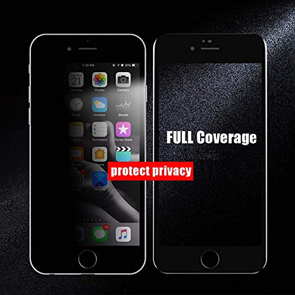 [2 Pack] Privacy Screen Protector for iPhone SE 2022 3rd Generation/iPhone SE 2020 2nd Generation/iPhone 8/iPhone 7 Full Coverage Anti-Spy Tempered Glass Film Upgrade Edge Protection Case Friendly Bubble Free [4.7 inch]