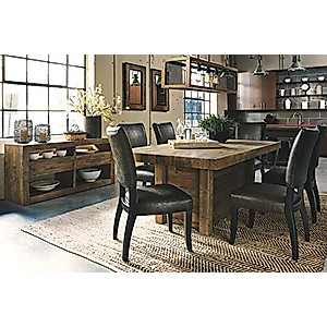 Signature Design by Ashley Sommerford Farmhouse Reclaimed Pine Wood Dining Table, Seats up to 6, Brown