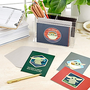 Hallmark Star Wars Valentine's Day Cards for Kids, Baby Yoda (12 Blank Cards with Envelopes) for May the 4th, Thank You, Any Occasion