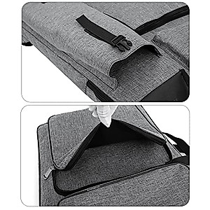 Art Portfolio Carry Bag 4k Canvas Artist Portfolio Carry Shoulder Bag Art Supply Portable Water-resistant Artist Tote Carry Bag Adjustable Large Capacity Drawing Sketching Board Organizer Backpack