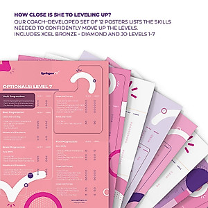 Springee Adjustable Height Team Gymnastics Bar - Gymnastics Equipment for Home - Kip Bar (Teal)