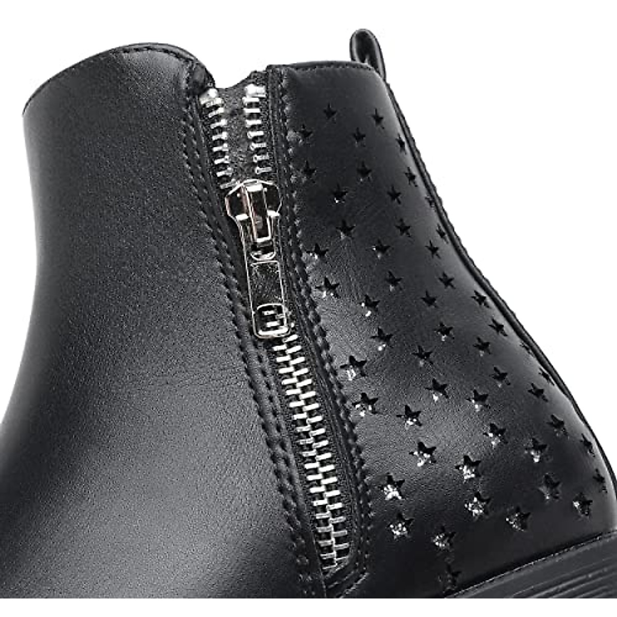 Apakowa Kids Girls Chelsea Boots Fashion Combat Boots Side Zipper Booties (Little Kid/Big Kid)