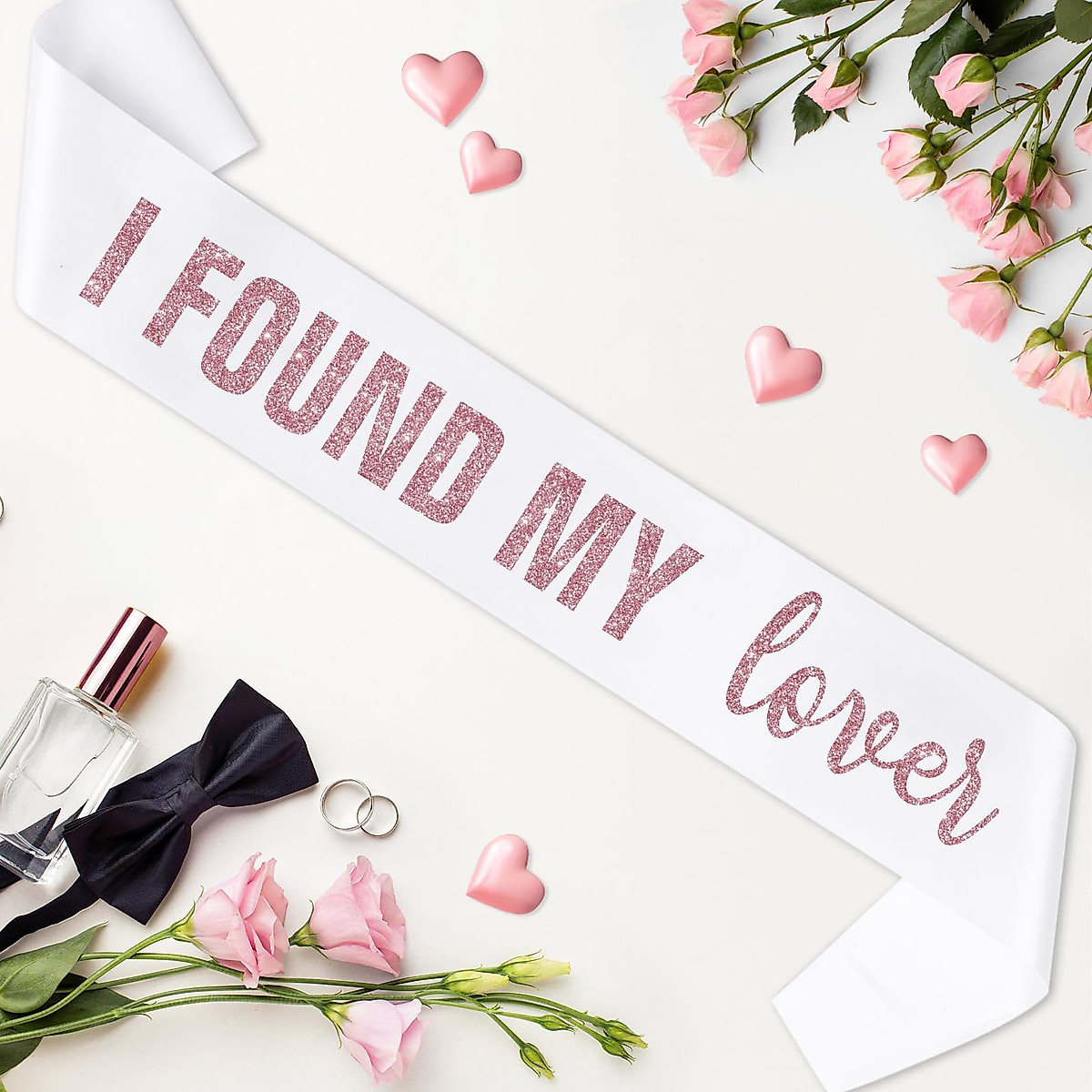 Sursurprise Bachelorette Sash, I Found My Lover Sash for She Found Her Lover Bachelorette Party Bridal Shower Bride To Be Decorations Favors Gifts Accessories