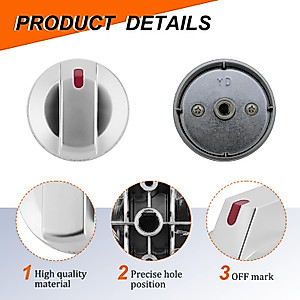 DG94-03500A/Z for Samsung Gas Stove Knobs Replacement, DG94-03500U Repalce DG94-03500A DG94-03797A, Compatible with NX60T8111SS NX60T8311SS NX60T8711SS NX60T8751SS etc.