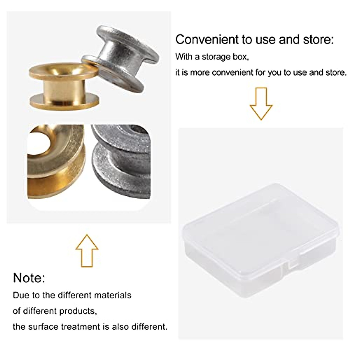 SPEEDWOX 12 Pcs Grass Trimmer Head Eyelets Sleeve String Trimmer Garden Brush Cutter Parts Accessories Replacement Parts for Engine String Trimmers with Plastic Storage Box