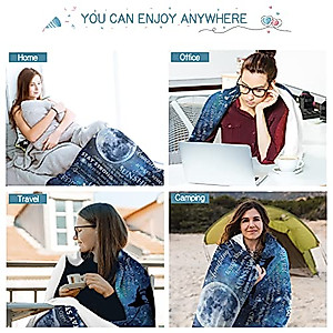 Son Gifts Blanket from Mom, to My Amazing Son Blanket 50" x 60" Birthday Gifts for Son, Ultra-Soft Fleece Moon Wolf Throw Blanket for Son Couch Sofa Travel, Best Graduation Gift Ideas