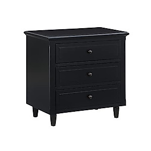 SOFTSEA Wood Nightstand Small Drasser for Bedrom 3 Drawer Bedside Table End Table with Storage Drawers