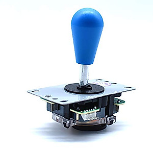 Arcity 2 Pcs Arcade Joystick Oval Bat Top Topper Knob Ball Top Handle Knob American Type Style Blue and Red for Zippy SANWA SEIMITSU Arcade1up Machine Console Cabinet New (HY-PJ092-2)