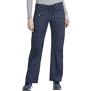 Dickies Women's GenFlex Cargo Scrubs Pant, D-Navy, Large