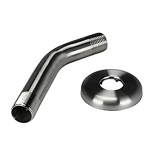 Danco (89182) Shower Arm Flange and Assembly, 6-inch, Brushed Nickel Finish Showerheads