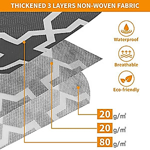 GhvyenntteS Clothes Storage Bag 3 Pack Large Capacity Organizer with Reinforced Handle Thick Fabric for Blankets, Sweater , Foldable Comforter Storage Bags with Sturdy Zipper & Clear Window, 100L, Grey