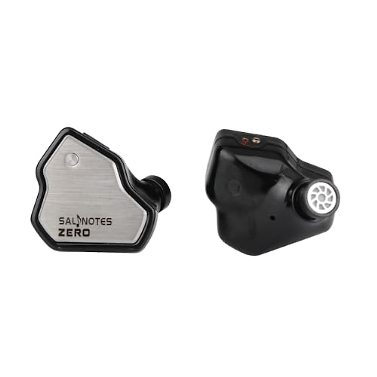 Linsoul 7Hz Salnotes Zero HiFi 10mm Dynamic Driver in-Ear Earphone IEM with Metal Composite Diaphragm Stainless Steel Faceplate Detachable 2Pin OFC Cable (Black, Without Mic)