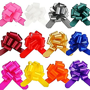Pull Bows for Gift Wrapping, Gift Bows with Ribbon Mixed Color Bows Gift Wrap Bows for Wedding, Birthday, Anniversary, Party Favors 6 Inch (24 Pieces)