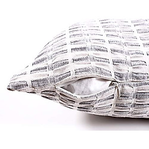 KAF Home Pleated Please Pillow Cover 20 x 20-inch 100-Percent Cotton | Set of 2 Pillow Covers (Gray, 20 x 20)