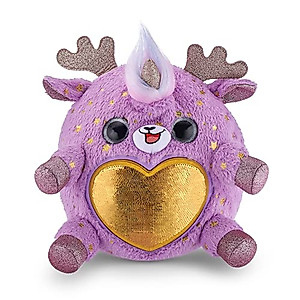 Rainbocorns Epic Golden Egg by ZURU (Reindeer), Girls Toy Includes Stuffed Animal with 25+ Golden Surprises, with Rings, Stickers, Bows, and More - Girls Gift Idea