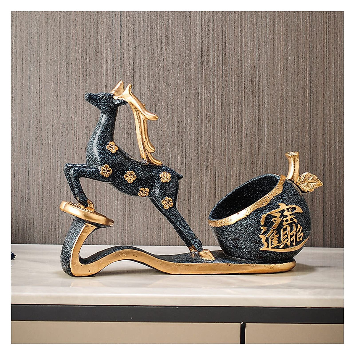 RANNSY Deer Statue Wine Rack Ornament, Modern Resin Decorative Wine Rack, Family Table Decoration Gift