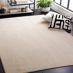 SAFAVIEH Revive Collection Area Rug - 8' x 10', Ivory, Solid Design, Non-Shedding & Easy Care, Ideal for High Traffic Areas in Living Room, Bedroom (REV102A)