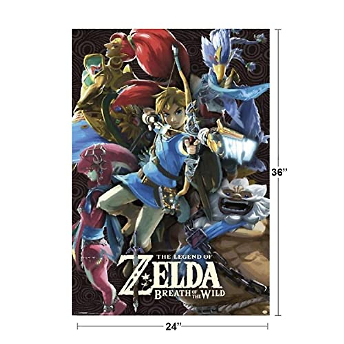 Pyramid America Legend of Zelda Breath of The Wild Divine Beasts Video Game Gaming Cool Wall Decor Art Print Poster 24x36