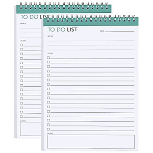 To Do List Notepad Daily Planner Notepad 60 Tear Papers with Checklist, 8 x 11 Inch Work Personal Writing Pad. 2 -pack