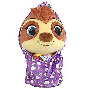Just Play Disney Junior T.O.T.S. Cuddle & Wrap Sunny The Sloth, 10-inch Plush, Kids Toys for Ages 3 Up