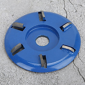 Stump Remover Angle Grinder Wood Carving Disc 6 Teeth Chainsaw Mill Cutter Woodworking Blade Tools Wood Turbo Carving Disc Wood Grinding Shaping Disc Grinder Disc (Arc Blade)