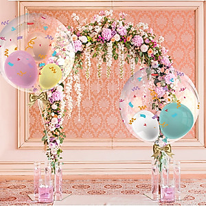 Ayfjovs 10 PCS 36 Inch Clear Bobo Balloons, Large Transparent Bubble Balloon for DIY Valentines Day Birthday Wedding Anniversary Baby Shower Decoration