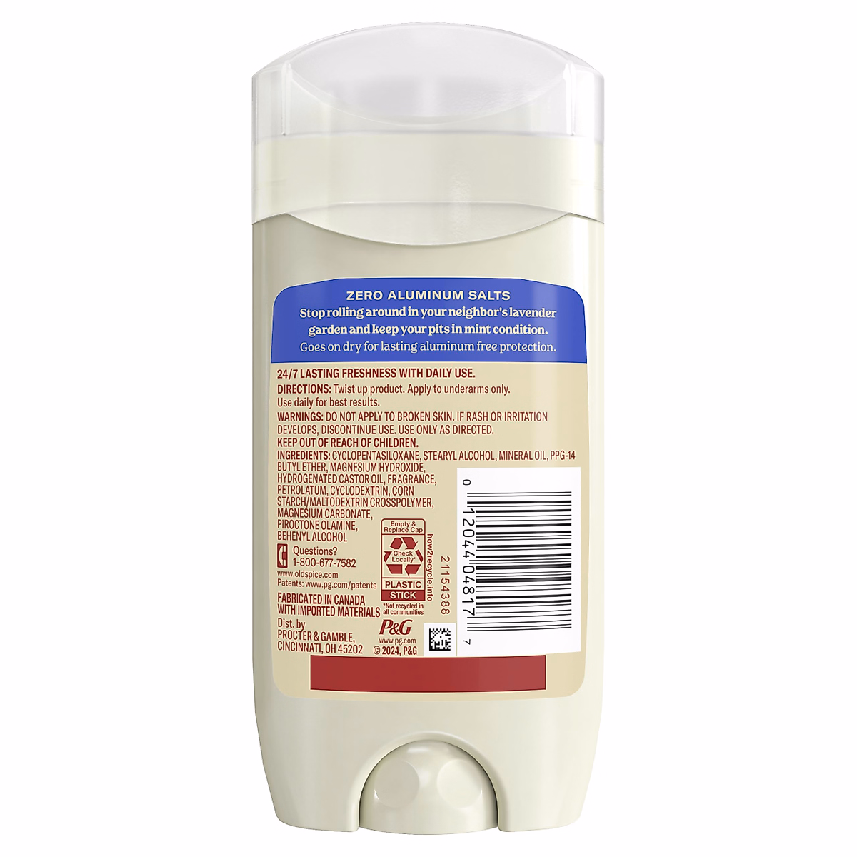 Old Spice Men's Deodorant Aluminum Free Lavender & Mint, 3.0oz (Pack of 3)