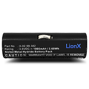 LIONX Battery for Heine Beta Handles Ophthalmoscope Beta 200 Ophthalmoscope Beta 200s Short F.O. Laryngoscope Handle BATT/110904-A1 X-02.99.380 X-02.99.382 1000mAh / 3.60Wh