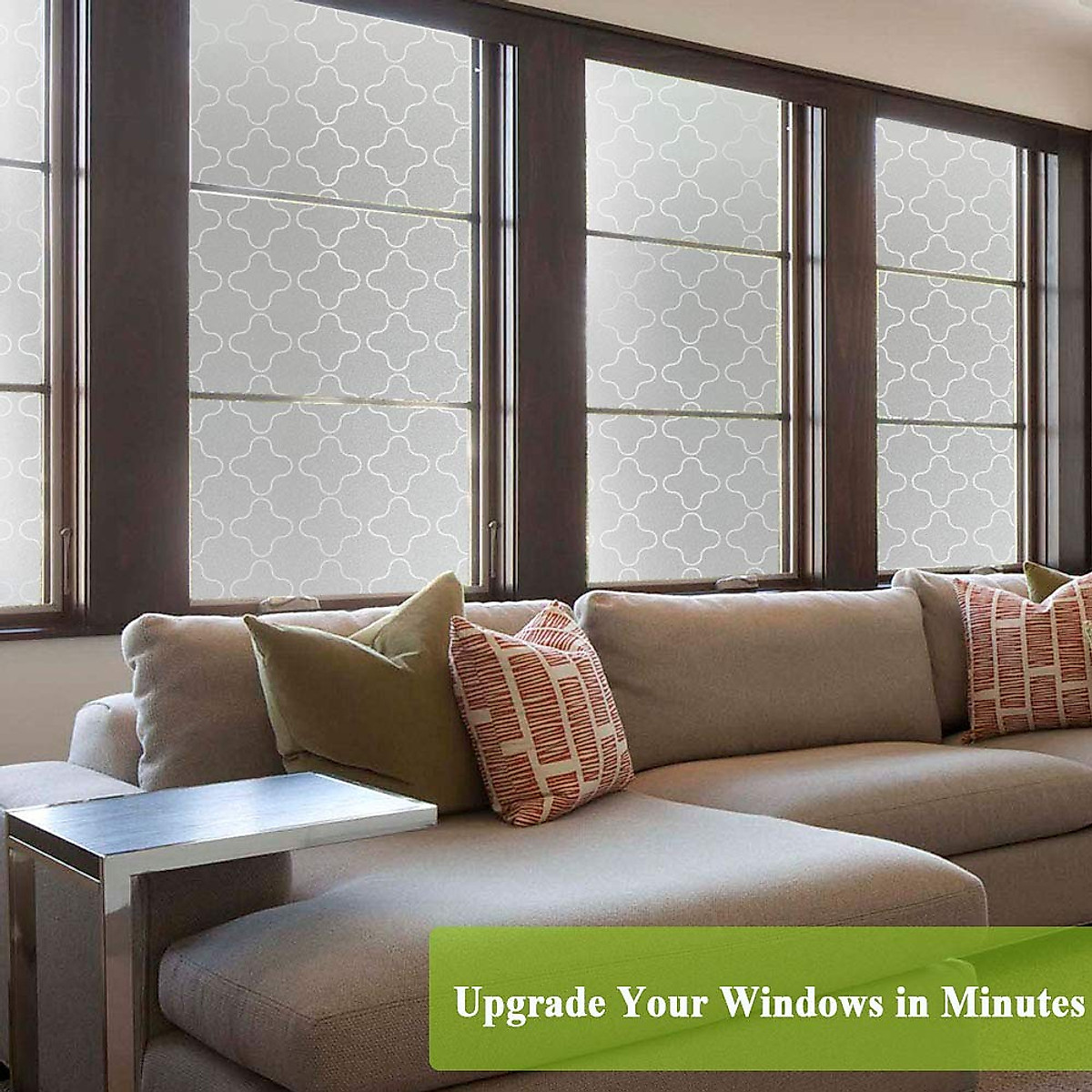 Non Adhesive Privacy Window Film, Static Cling Glass Film, Frosted Window Cling, Removable Heat Control Anti UV Decorative Door Film for Office and Home Decoration,17.5 inches by 78.7 inches