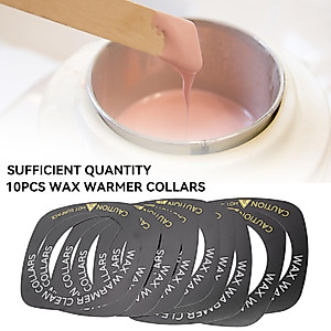 10pcs Wax Warmer Collar, Professional Wax Heater Protective Ring, Wax Warmer Clean Collars Wax Machine Accessories for Most Standard Size Wax Heaters (Square)