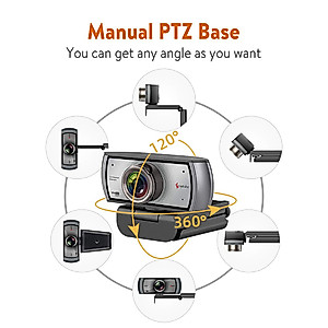 Angetube 1080P Webcam 60FPS with Microphone for Streaming, 920H Pro USB Computer HD Web Camera Video Cam for Gaming Conferencing Mac PC Laptop Desktop