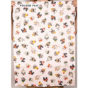 CENTRAL 23 Pink Wrapping Paper Christmas - 6 Sheets of GiftWrap - Cats in Hats - For Girls Women - Trendy Wrap for Kids - Holiday Festive Gifts - Recyclable