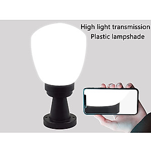 WANQINV Simple Acrylic Pillar Lanterns Outdoor Waterproof Pillar Lights PS Plastic Material Post Light Villa Landscape Lantern Home Door Street Lamp Garden Decorative Column Lamps (White)