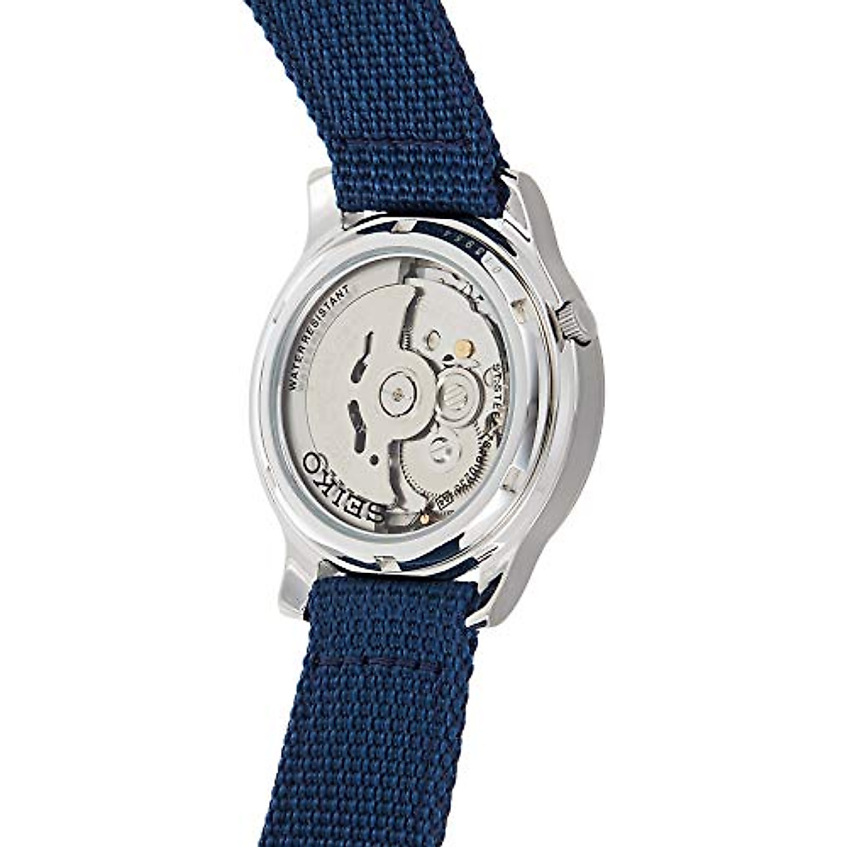 Men's SNK807 SEIKO 5 Automatic Stainless Steel Watch with Blue Canvas Band